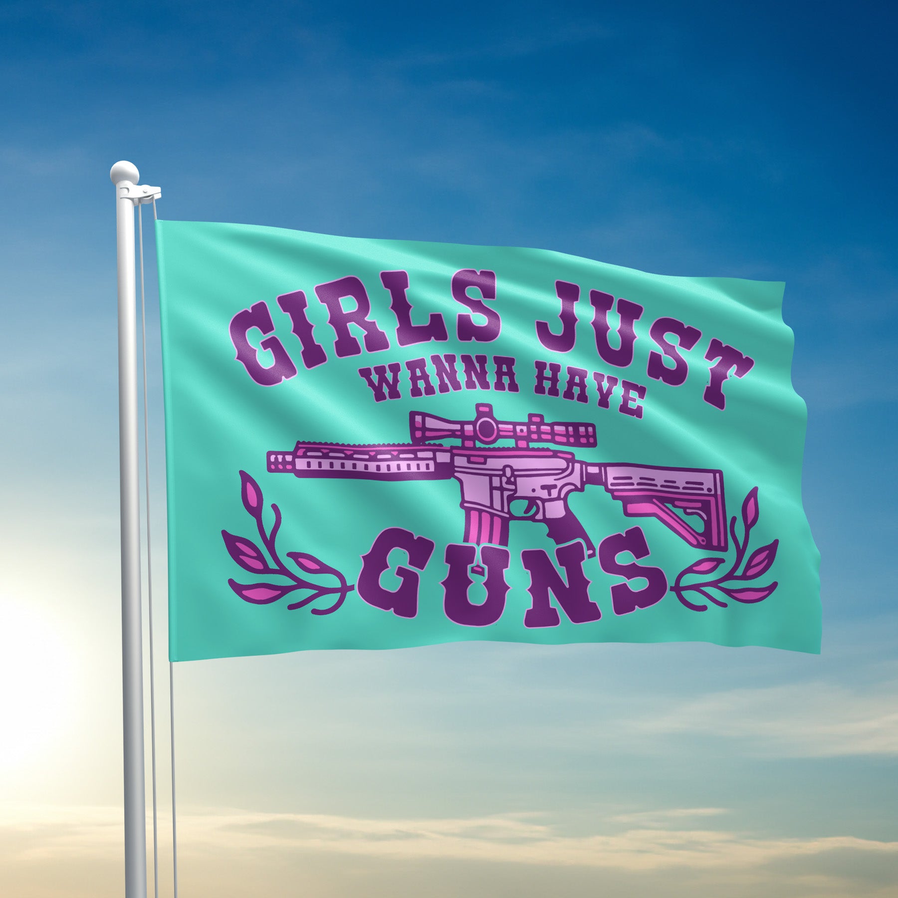 Girls Just Wanna Have Guns Flag – United Firearm Association
